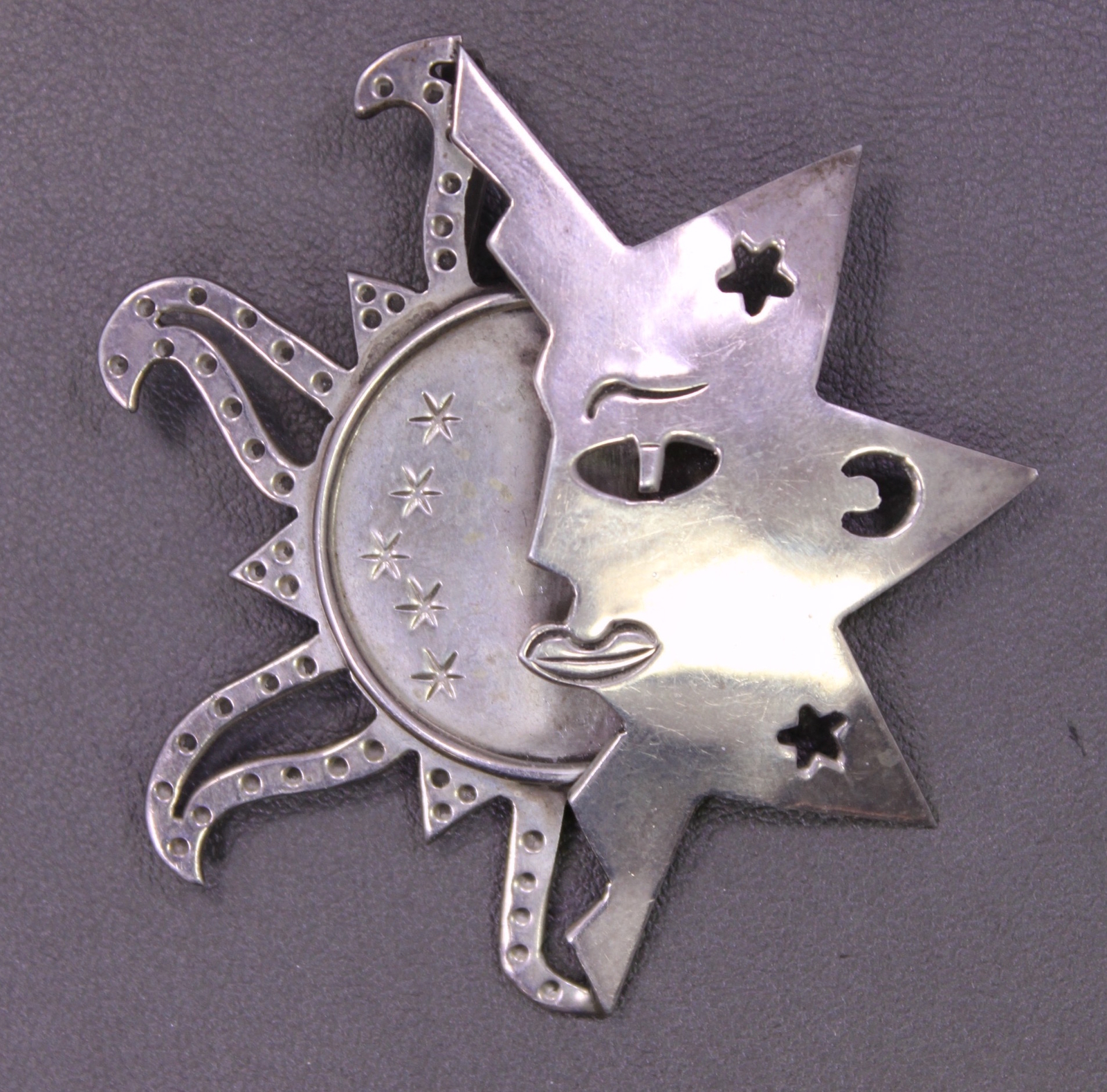Vintage ATI Mexico .925 Sterling Silver Figural Sun &… - Gem