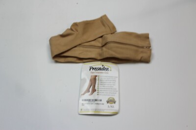 Pair of Presadee Zipper Compression Socks Knee Length Size L/XL NEW ...