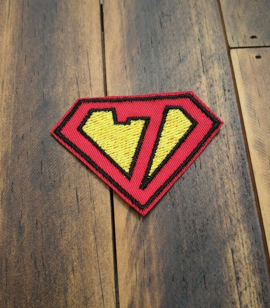 Superman Logo Patch Iron-On Superman Logo Superman Alphabet Super Hero ...