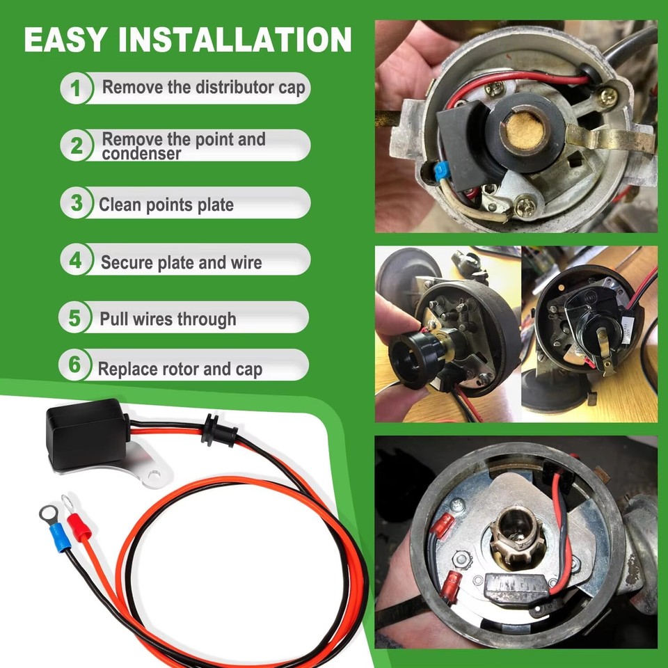 Ford V8 Ignition Points-to-Electronic Conversion Kit Ignitor Pertronix ...