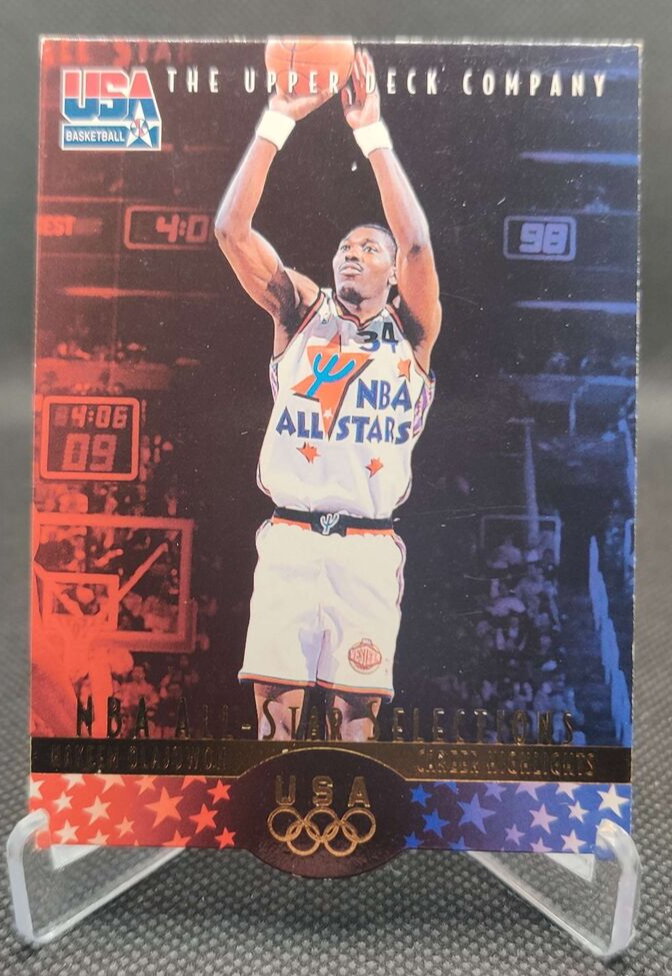 1996-97 Upper Deck #22HO2 Hakeem Olajuwon Houston Rockets Team USA ...