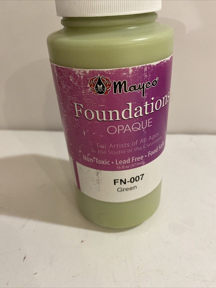 Mayco Foundations Opaque Lead Free Glaze 16 fl oz FN-007 Green | eBay