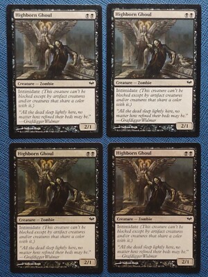 MTG 4x Highborn Ghoul x4 NM Dark Ascension Magic the Gathering Playset ...