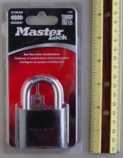 Master Locks 178D Combination Solid Body Padlock - Black for sale ...