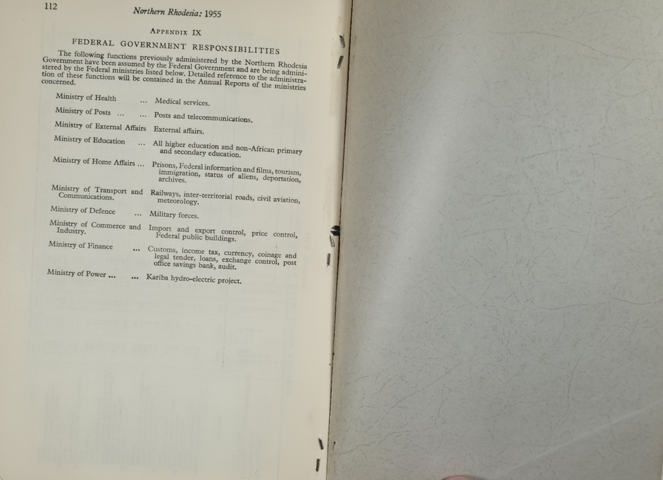 1955 Colonial Reports Northern Rhodesia Africa Annual Zambia ...