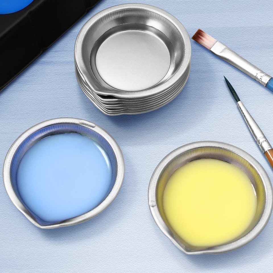 12 Pcs Rectangular Paint Palette Mini Case Painting Colour Mixing Tray ...
