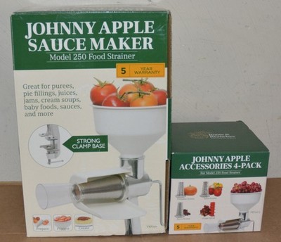 Johnny Apple Tomato Food Strainer Sauce Maker & 4 Pack Accessories ...