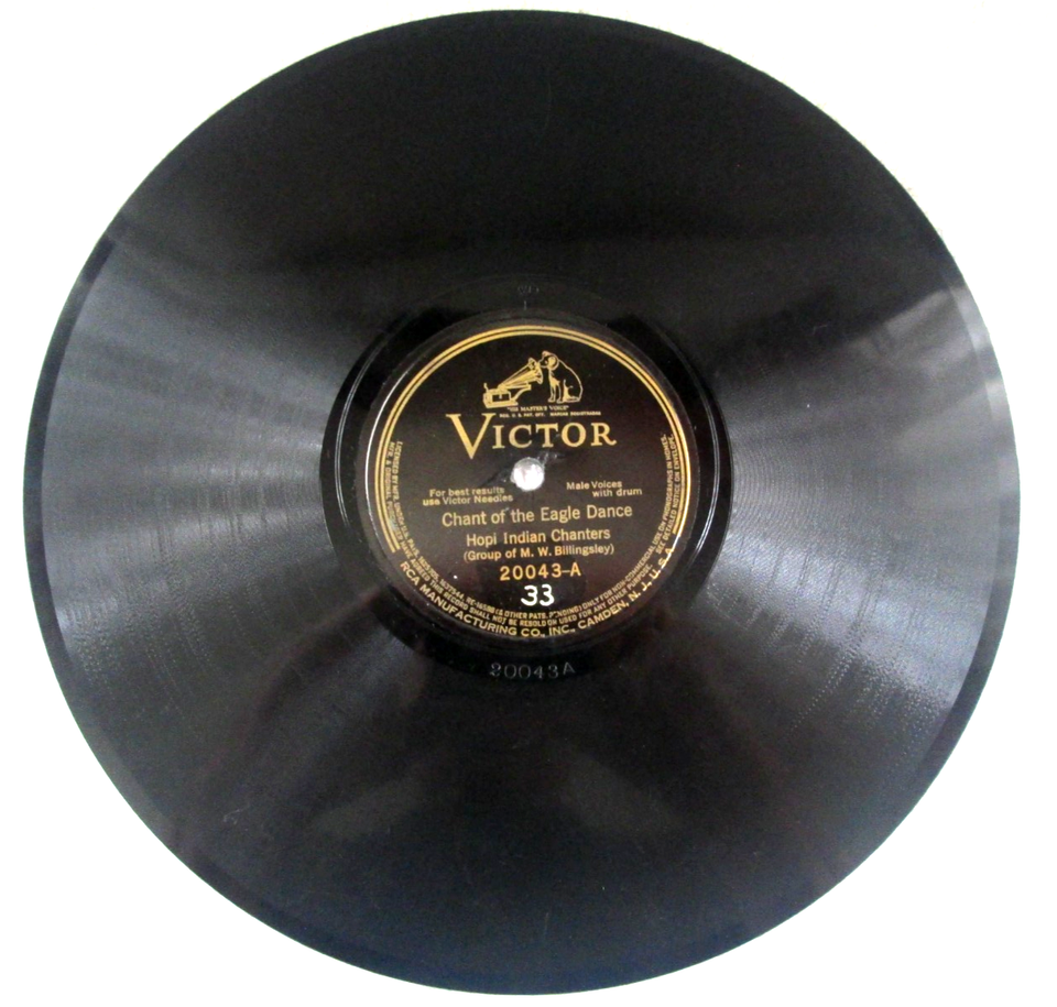 VICTOR Record 20043 78 rpm HOPI INDIAN CHANTERS /Chant Eagle Dance ...