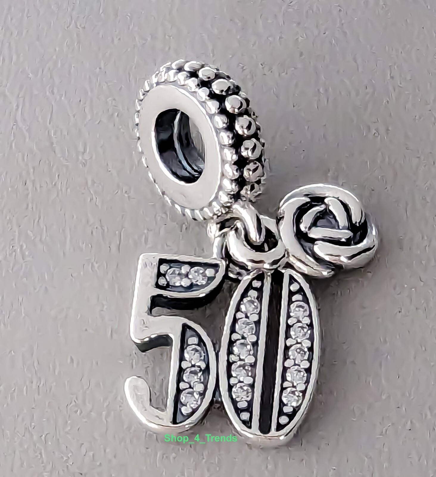 New 100% PANDORA Brand 797264CZ 50th Birthday # 50 Celebration Pave 925 ...