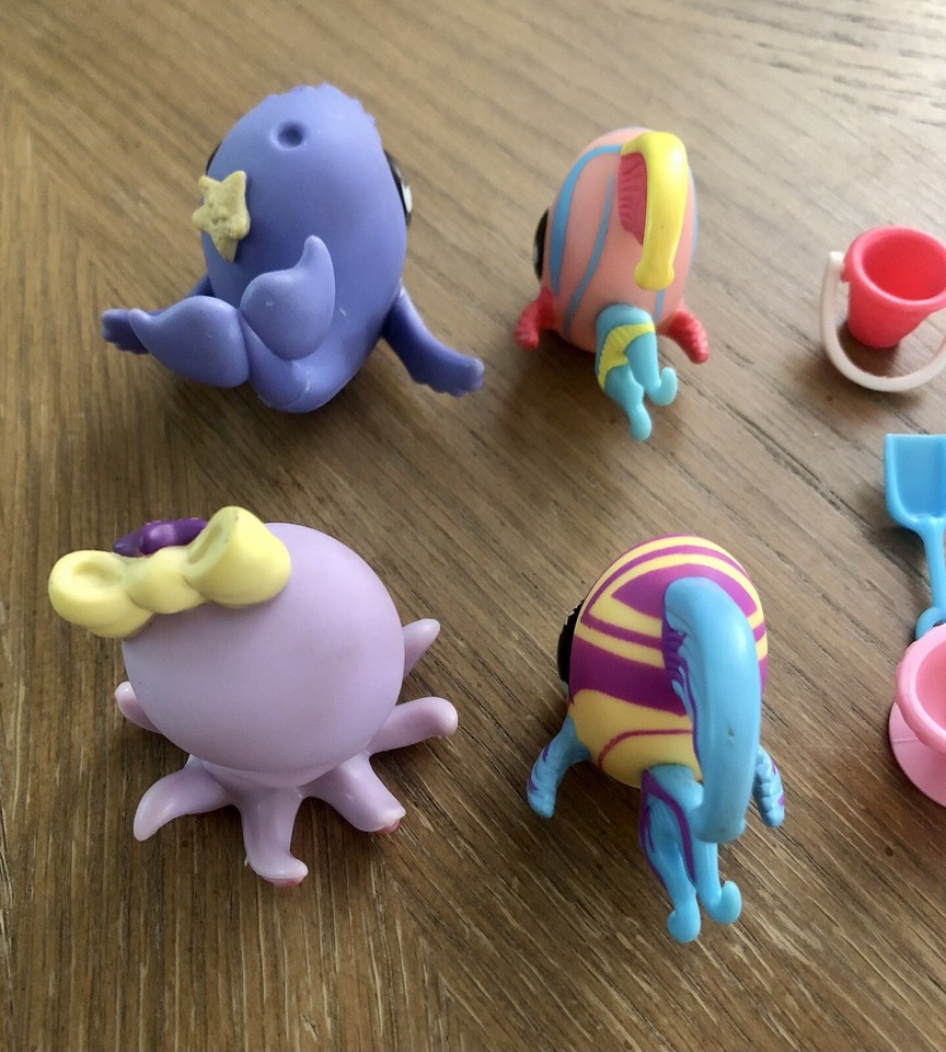 Littlest Pet Shop LPS Pairs Angelfishes Whale #644 #643 Octopus & #862 ...