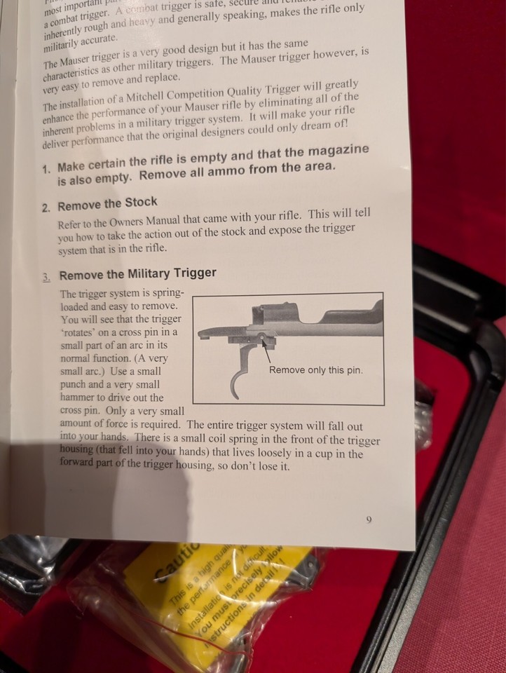 Mitchell's Mauser Special Performance Kit M48 K98 Scope/Mount/Trigger/Manual/Box | eBay