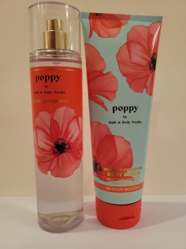 Set: 2 Items: " POPPY" By Bath Body Works Body Ultimate Cream ...