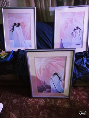 Three vintage, large, signed , numbered framed Prints by william Rabbit ...