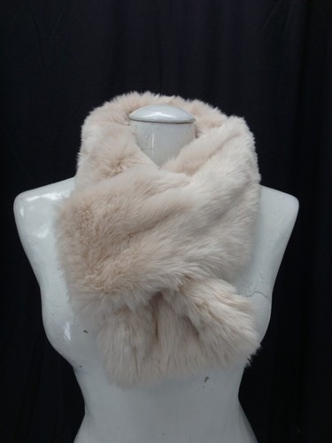 Sheared Beaver Faux Fur collar / scarf Pink for Winter Coat Jacket ...