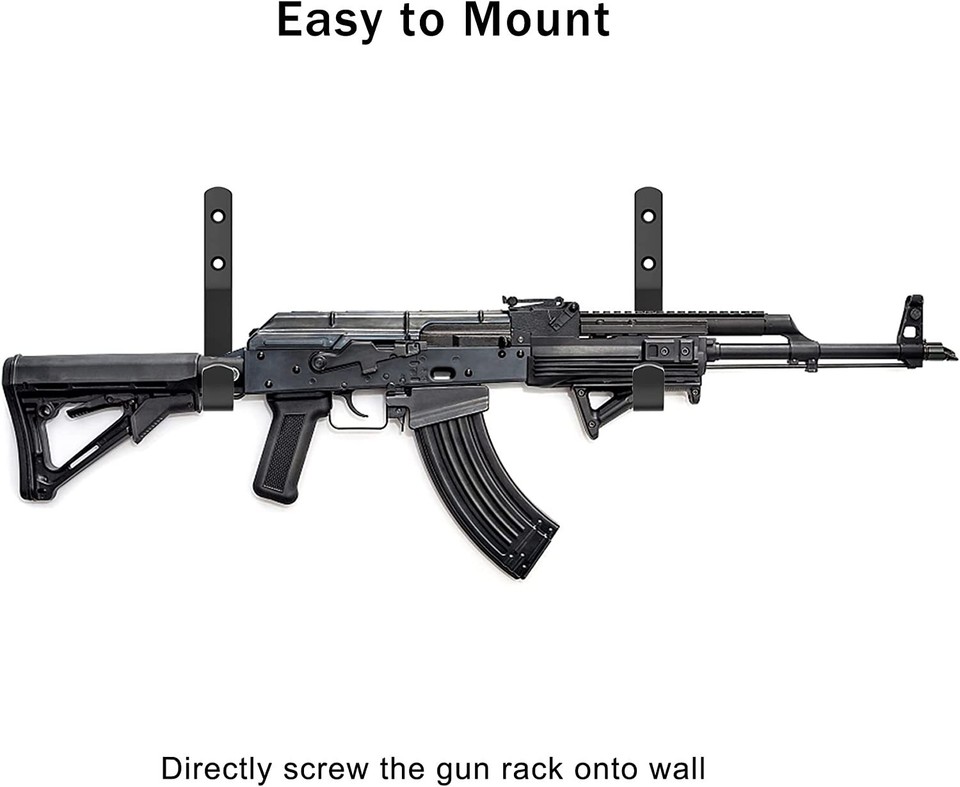 Wall Mount Gun Racks Rifle Shotgun Hanger felt lined Hand made Hooks ...