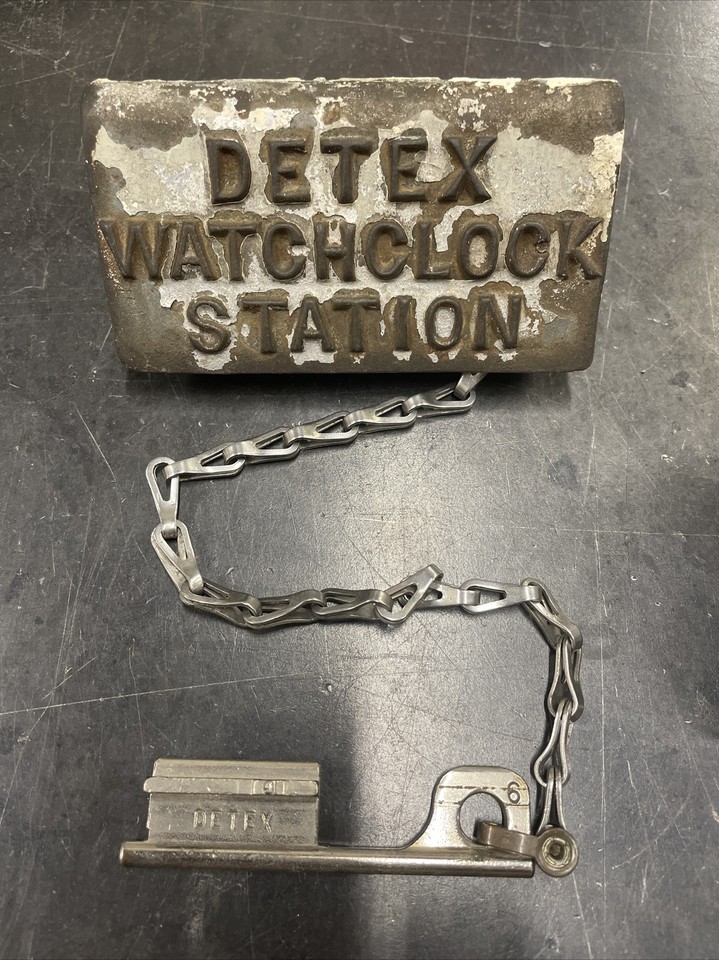 Lot of 5 Detex Guardsman Watchclock Station Box w/ 6 Keys 2, 4, 6, 8, 9 ...