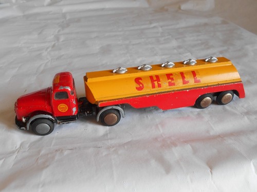 Vintage Tekno Model N88 434 Volvo Shell tanker lorry Denmark red cab ...