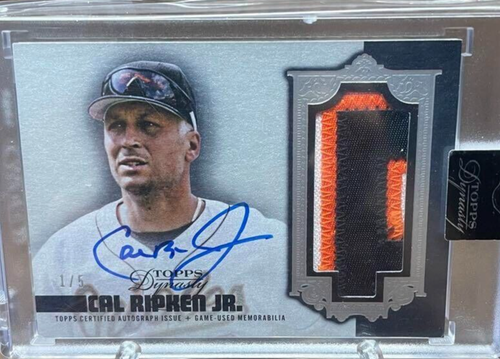 Topps 2019 dynasty cal Ripken jr. Auto Patch Baltimore Orioles 1/5 ...