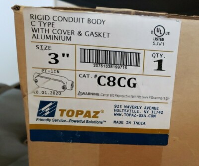 Topaz 3" Type C Threaded Rigid Conduit Access Fitting - C8CG | eBay