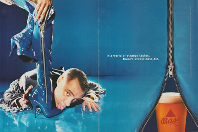 1997 Bass Ale - Guy Licks Girl's Latex Boot - "Strange Tastes" - 2 Page ...