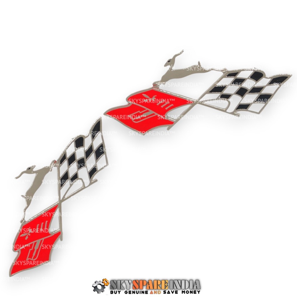 Rear Side Quarter Panel Crossed Flag Emblem Badge For Impala 1961 Cars ...