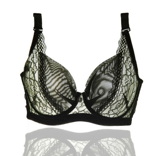34C Army Green Bra Full Cup Luxury Embroidered Lace Womens Lingerie ...