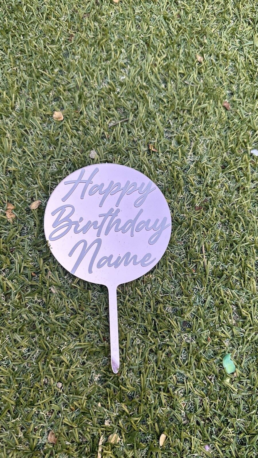 Personalised Acrylic Mirror Cake Topper | eBay