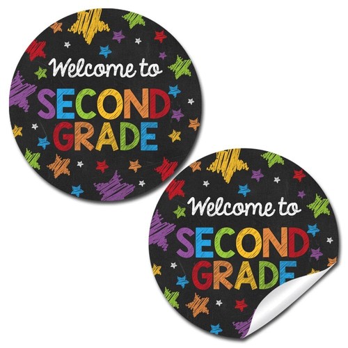 Back to School Stickers for Kids Chalkboard Welcome to 2nd Grade 40 2 ...