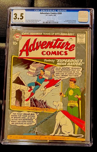 Adventure Comics #269 1st app Aqualad CGC 3.5 Krypto Cover OW-W | eBay