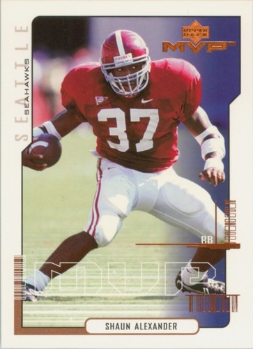 Shaun Alexander RC 2000 Upper Deck MVP #201 Alabama Seattle Seahawks ...