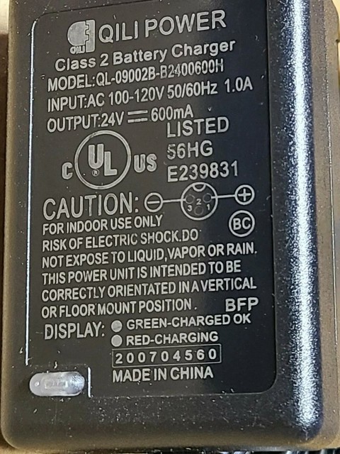 Razor Scooter OEM Qili Power Class 2 Battery Charger Ql-09002b ...
