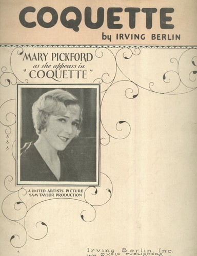 COQUETTE Sheet Music "Coquette" Mary Pickford | eBay