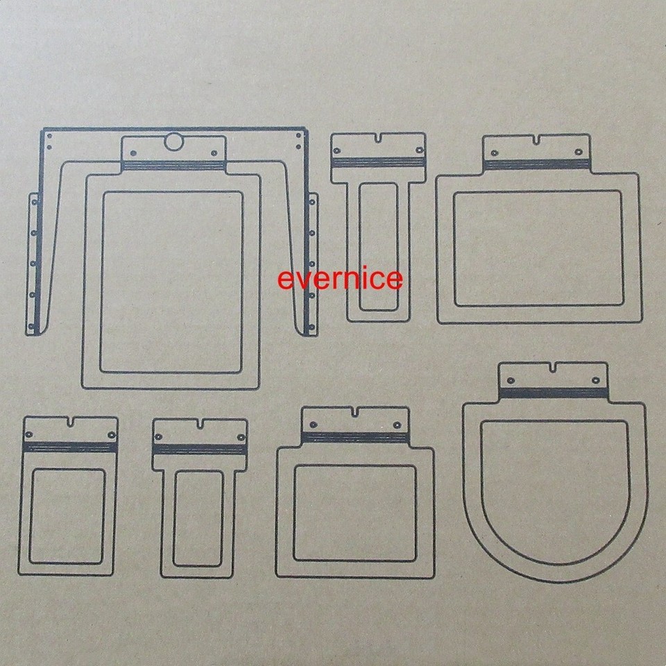 7 Sets Fast Frames Embroidery Hoops For Babylock Alliance Emp6 Bmp6,8 ...