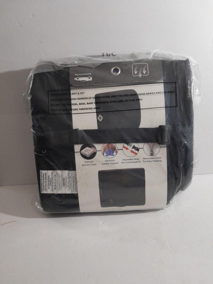 Samsonite Lumbar Support Cushion Black Automotive High Grade Memory ...
