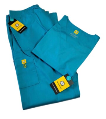 WonderWink Unisex Scrub Set - Real Teal - L -New Set | eBay
