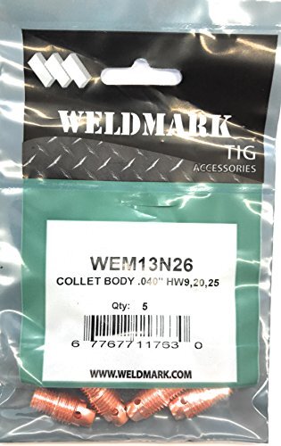 Weldmark TIG Collet Body #9 20 25 Torch Pk 5 (13N26 - .040") for sale ...
