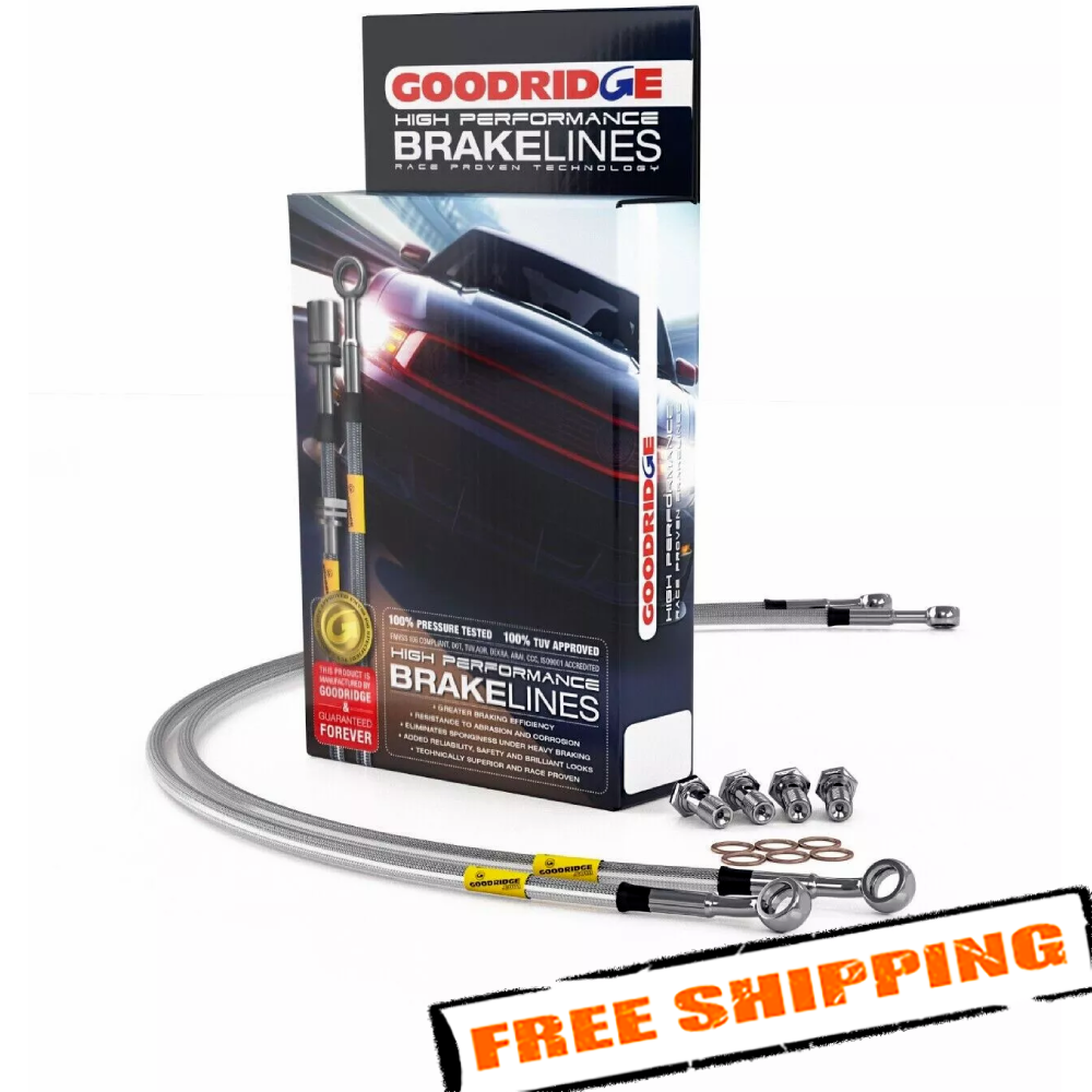 Goodridge G-Stop Stainless Steel Braided Brake Line Kit for 92-98 Lexus ...