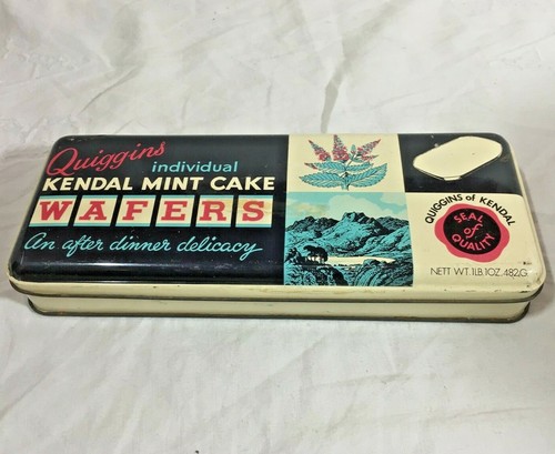 Quiggins Kendal Individual Mint Cake Wafers tin – Vintage Cumbrian ...