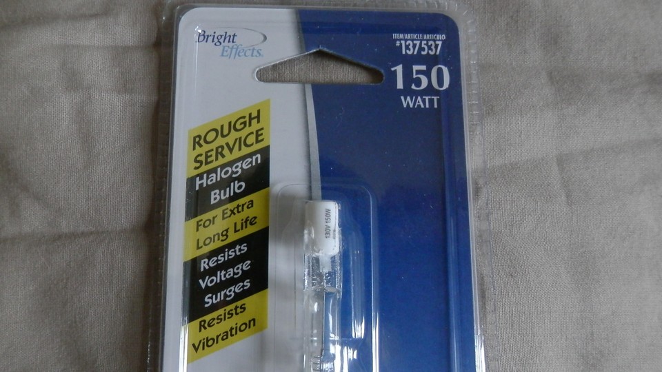 (2) NEW 150W Bright Effects Bulb 4-11/16" Rough Serv T3 R7S 130V ...