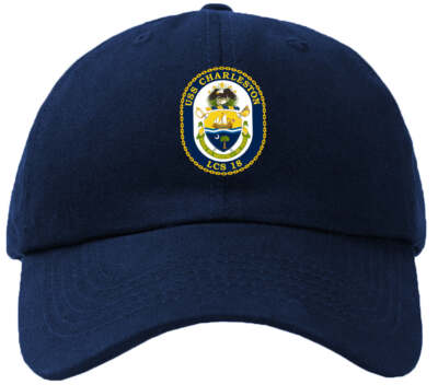 LCS-18 USS Charleston Badge Navy Baseball Cap Hat Hook and Loop Closure ...