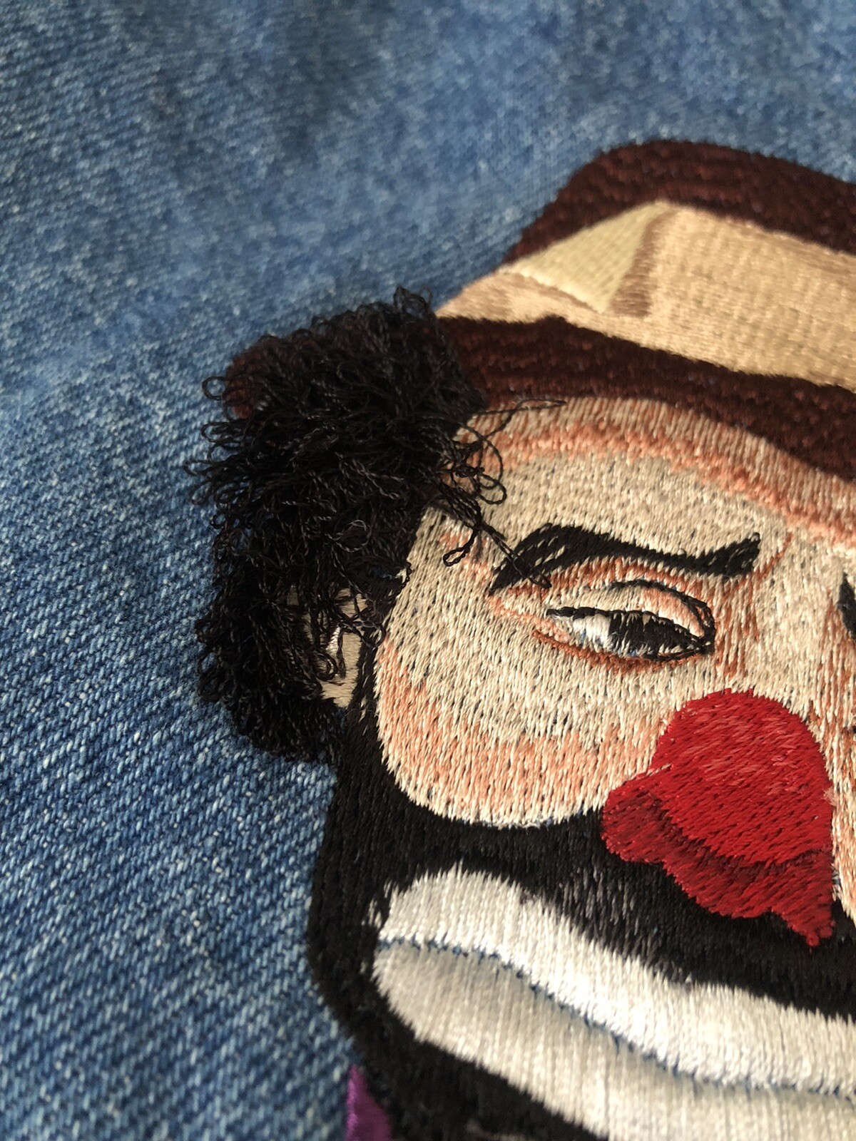 ️80’s Vintage Levi jacket Embroidered “Blinky The Clown” & Clown With ...