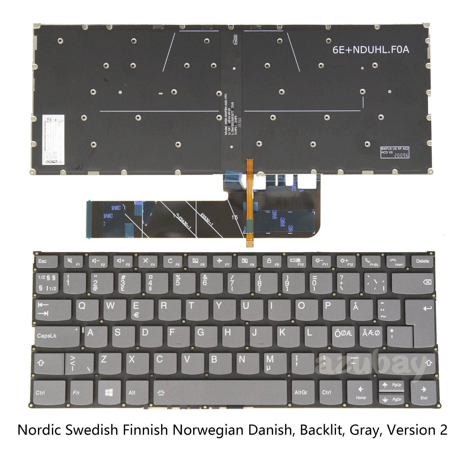 Keyboard For Lenovo C340-14IWL FLEX-14API FLEX-14IML FLEX-14IWL S530 ...