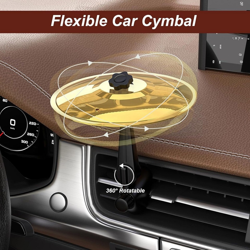 Car Cymbal Mini Drum Crash Cymbal Gold For Car Vent Interior Driving ...