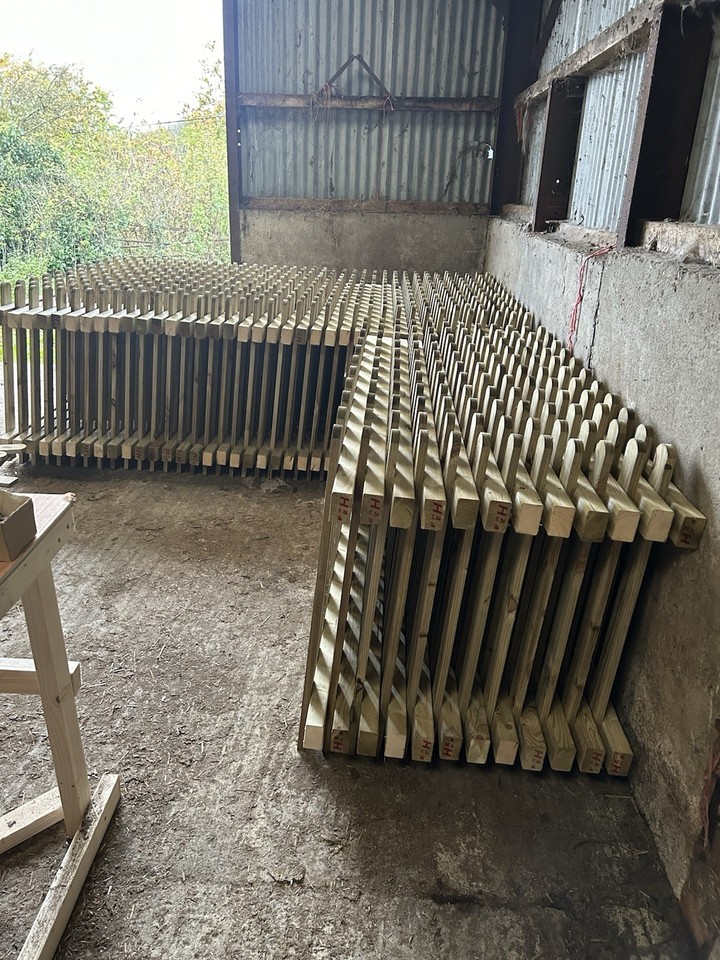 Picket Fence Panels 900mm High X 1800mm Long All Double Screw fixed ...