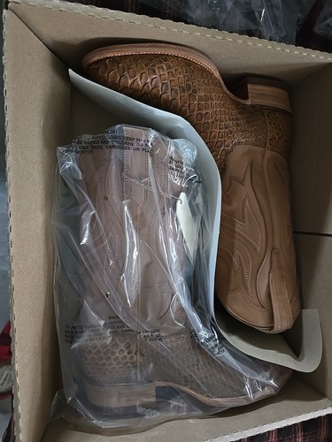Tecovas The Brady Tan Python Leather Boots Brand New! Never Worn! | eBay