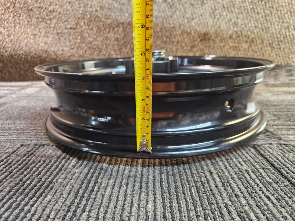 (QTY 1) Motorcycle Gloss Black 3-Spoke Wheel Rim J 17M/CXMT3.50, 17x3.5 ...