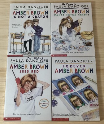 Amber Brown Books Lot Paula Danziger Not A Crayon Extra Credit Sees Red ...