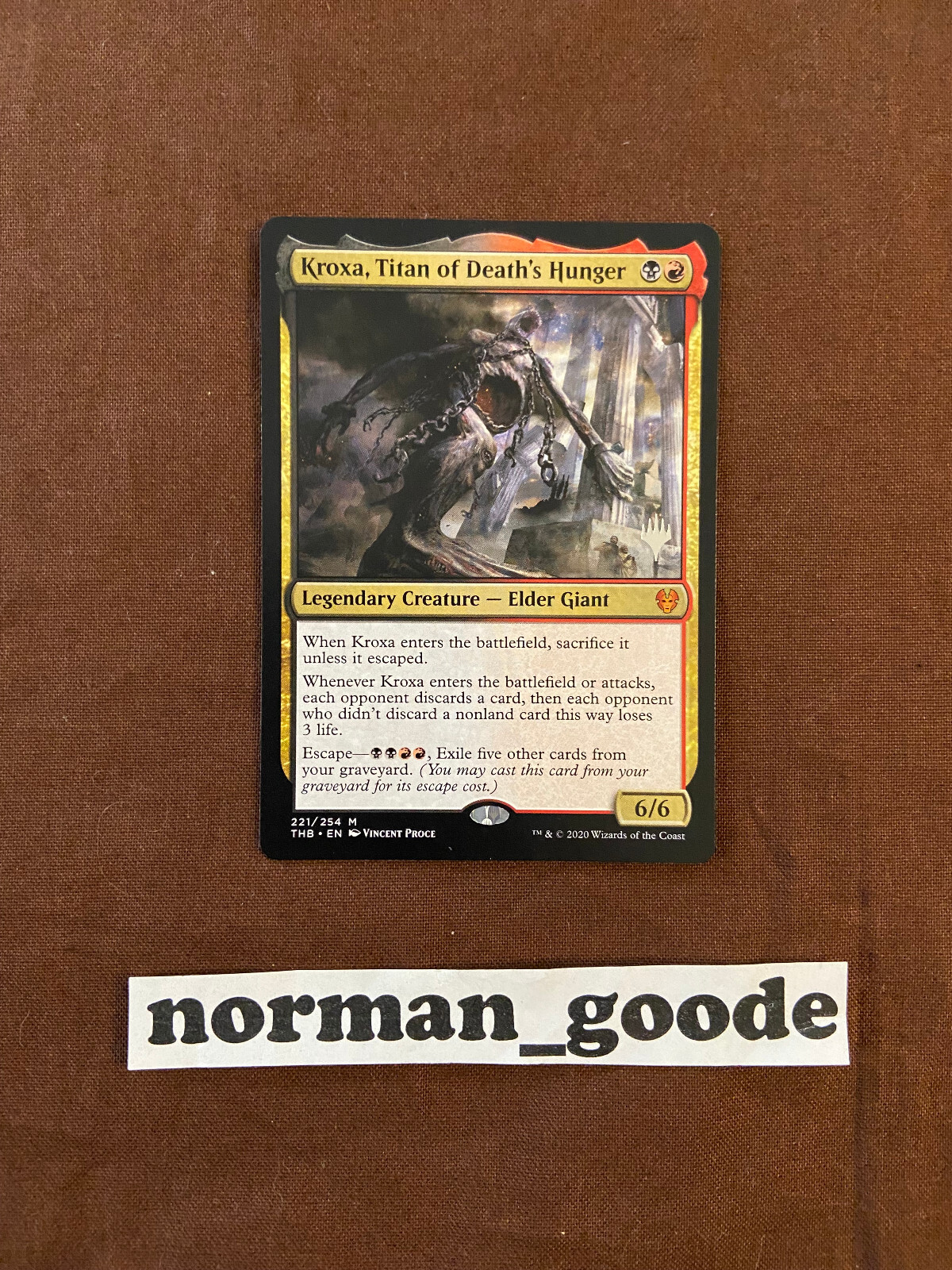 MTG Kroxa, Titan of Death's Hunger Theros Beyond Death 221/254 Regular ...