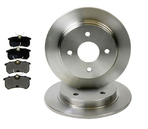FORD Focus mk1 1998-2004 , 253mm solid REAR 2 BRAKE DISCS AND 4 PADS ...