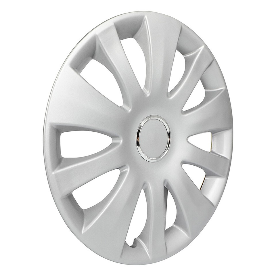 Set of 4 Silver 16" Wheel Covers Snap On Full Hub Caps fit R16 Tire ...